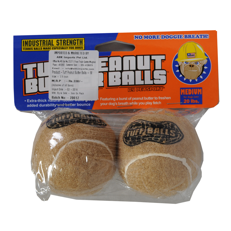 Buy Petsport Tuff Peanut Butter Balls Dog Toy 2 Ball Pack Online At