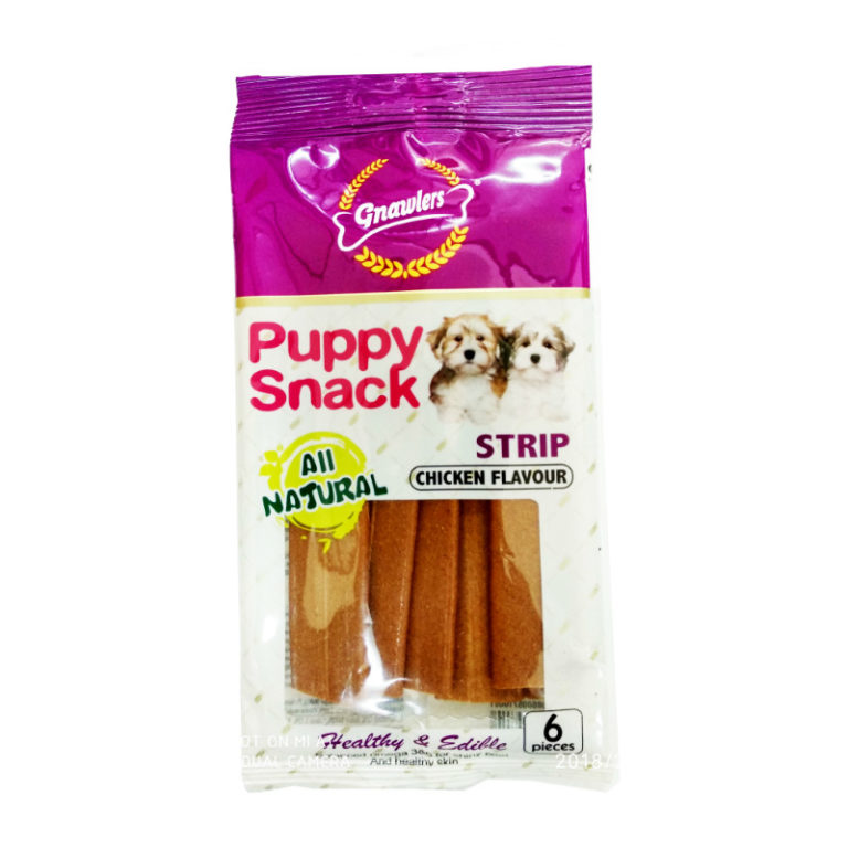 Buy Gnawlers Puppy Snack Strip Chicken Flavour Dog Treats, 80gm Online ...