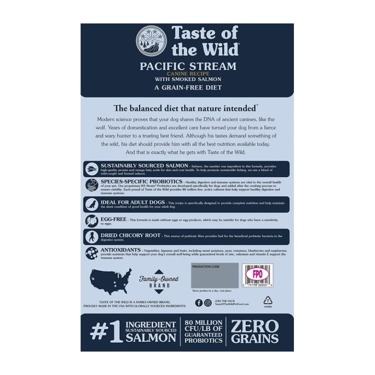 Taste of the Wild Pacific Stream Canine Recipe With Smoked Salmon Grain ...